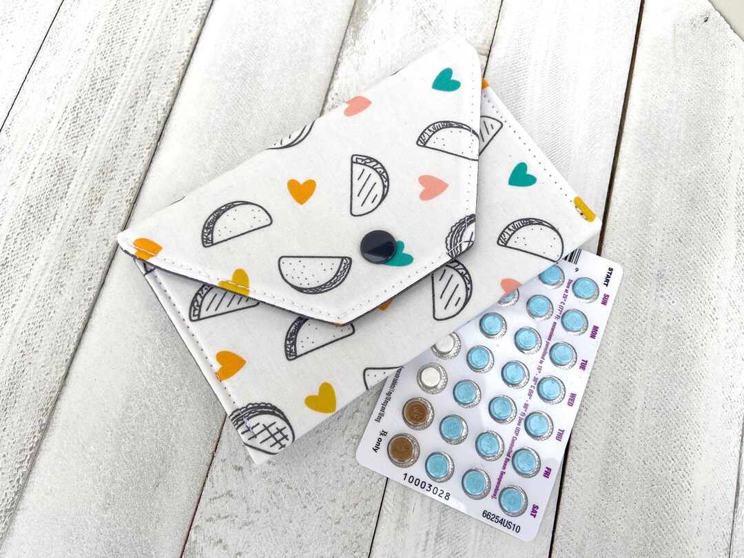 Birth Control Case / Pill Cozy Taco Pill Case - Etsy