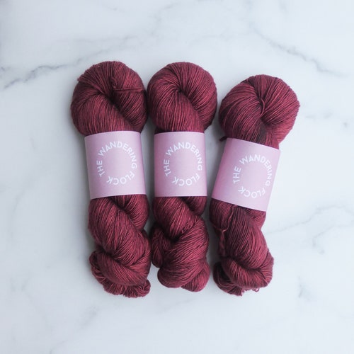 Rust Hand Dye Yarn Fingering Singles | Etsy