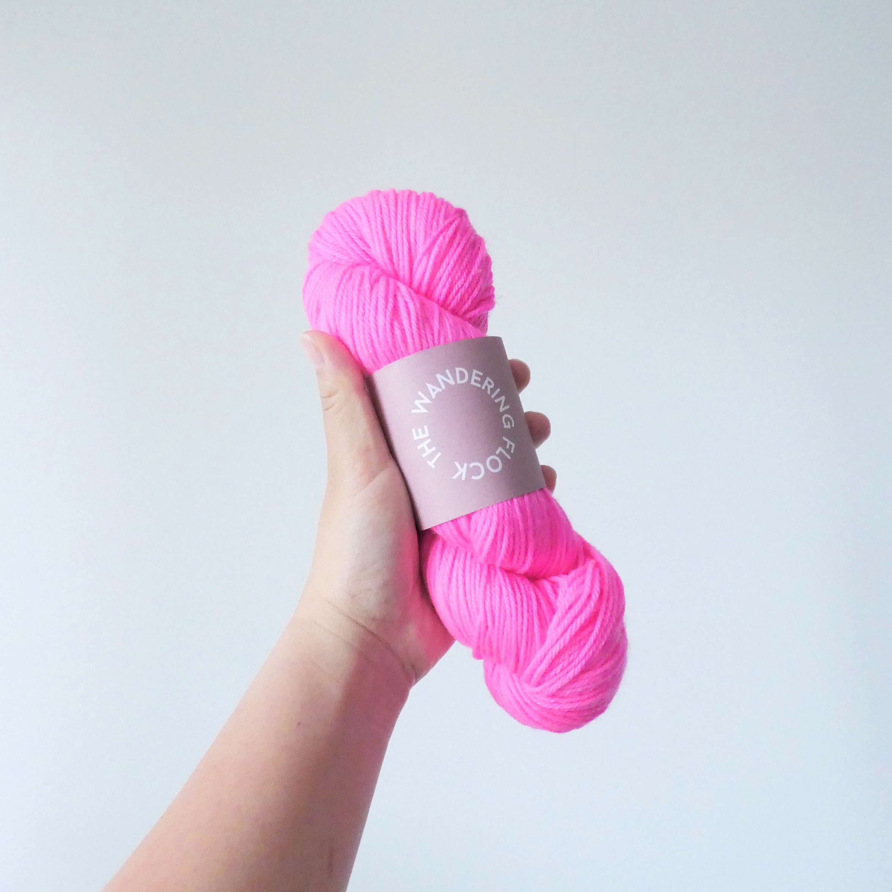 Neon Pink Hand Dyed Worsted Merino Yarn | Etsy