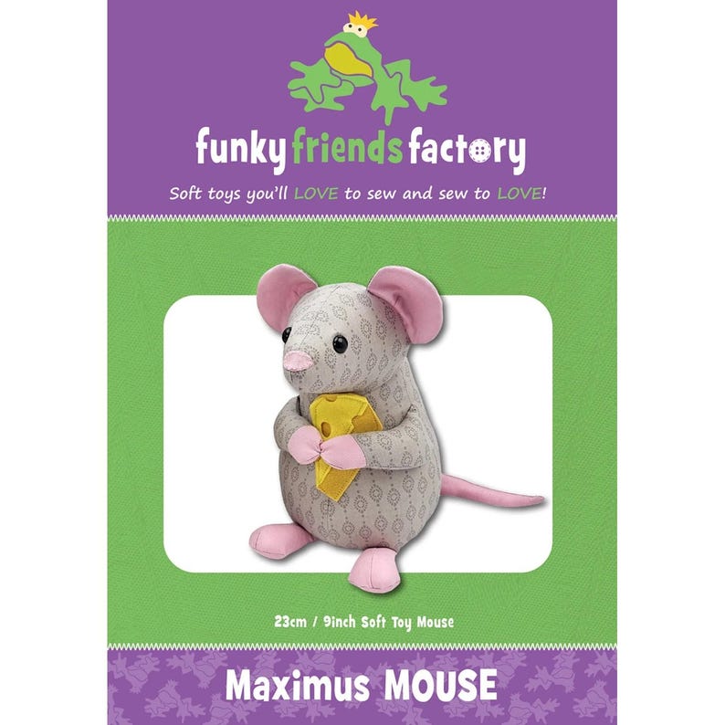 MAXIMUS MOUSE - Stuffed Animal Toy Sewing Pattern - Pauline Mcarthur ...
