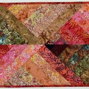 REVERSIBLE STRIPPY Table Runner Pattern Plum Tree Quilts PTQ035 Quick Easy Fast Fun Batik Quilt ...