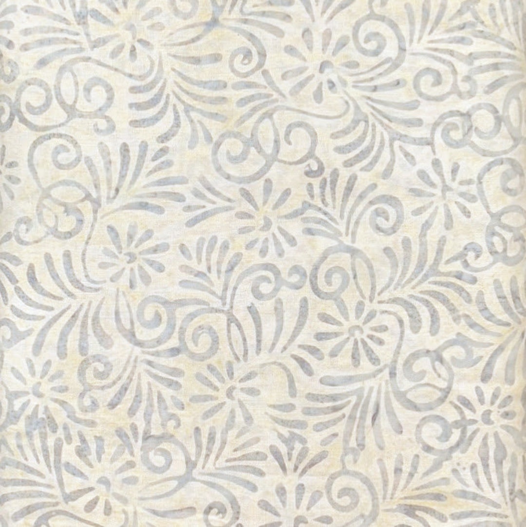 Batik Textiles 4325 Cream Gray Filigree Venus Cattails - Etsy
