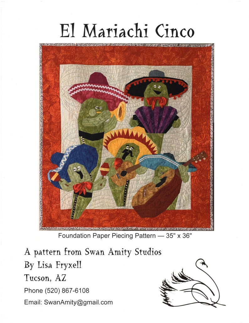 EL MARIACHI CINCO - Foundation Paper Piecing Quilt Pattern - Lisa ...