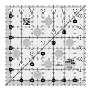 5.5" - 6.5" - 7.5" - Square - Creative Grids Quilt Ruler - Clear Non ...