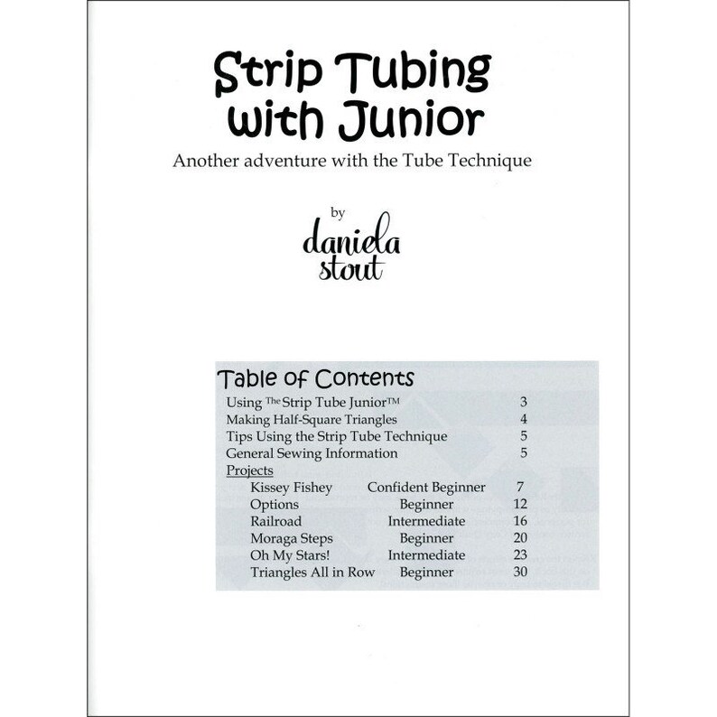 STRIP TUBING With JUNIOR Pattern Booklet Daniela Stout - Etsy