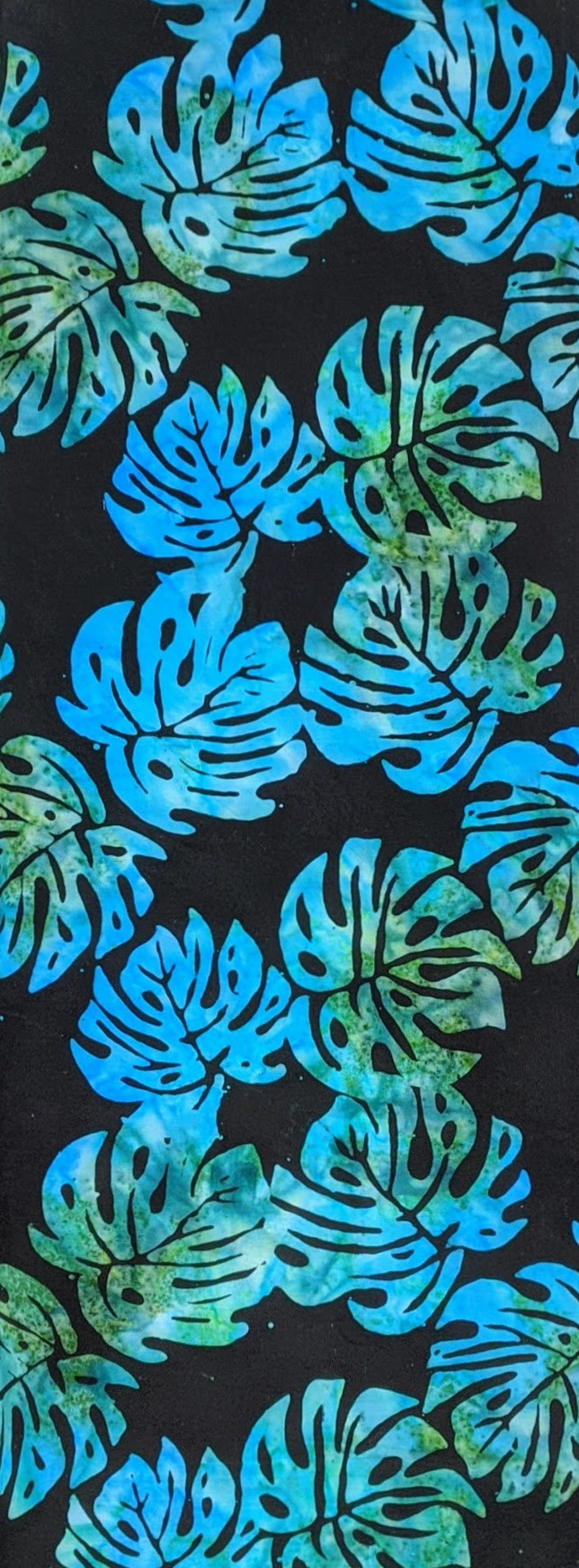 Michael Miller - Monstera Leaves Nite - Tropical Batik - BT8512-NITE-D ...