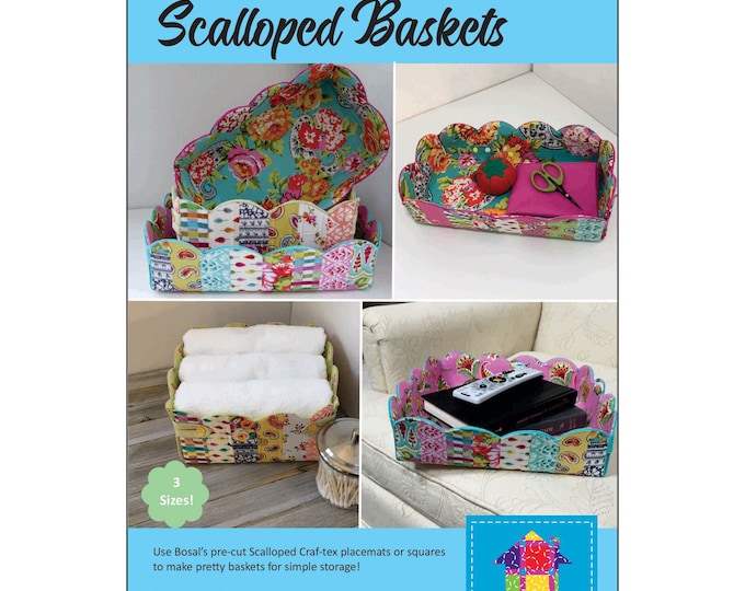 SCALLOPED BASKETS Sewing Pattern by Kristine Poor for Poorhouse Quilt ...