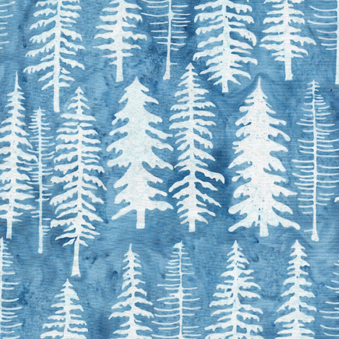 Island Batik IB 122019512 Rain Realistic Tree Glacier Bay Medium Light ...