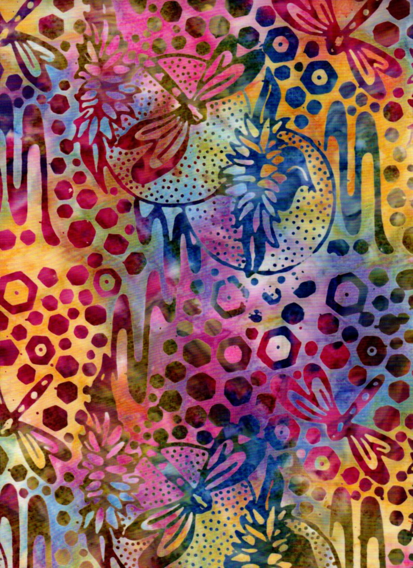 Batik Textiles 4007 Pastel Rainbow Dragonfly Down Under - Etsy