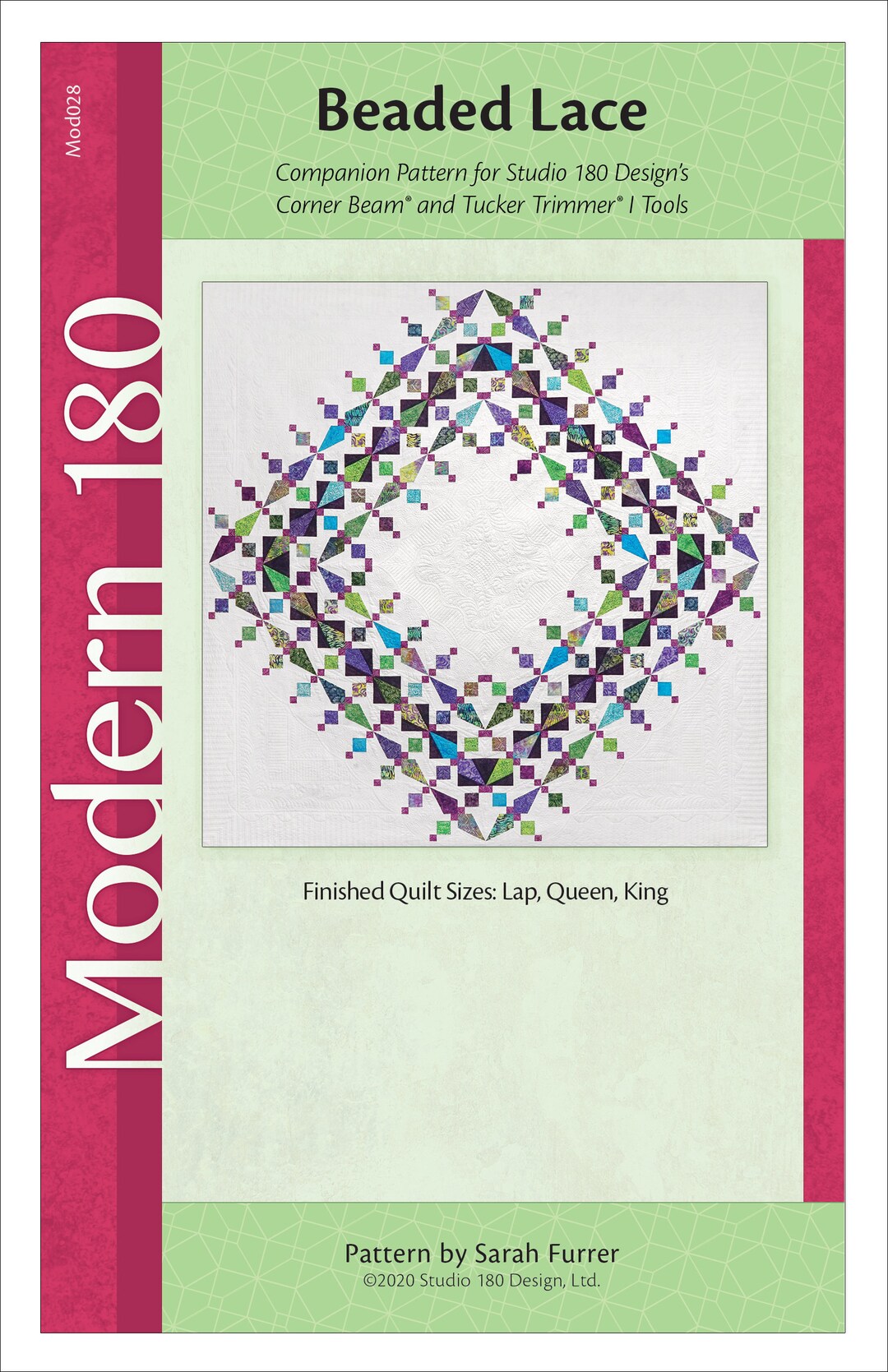 BEADED LACE Modern 180 Quilt Pattern - Sarah Furrer - Studio 180 Design ...