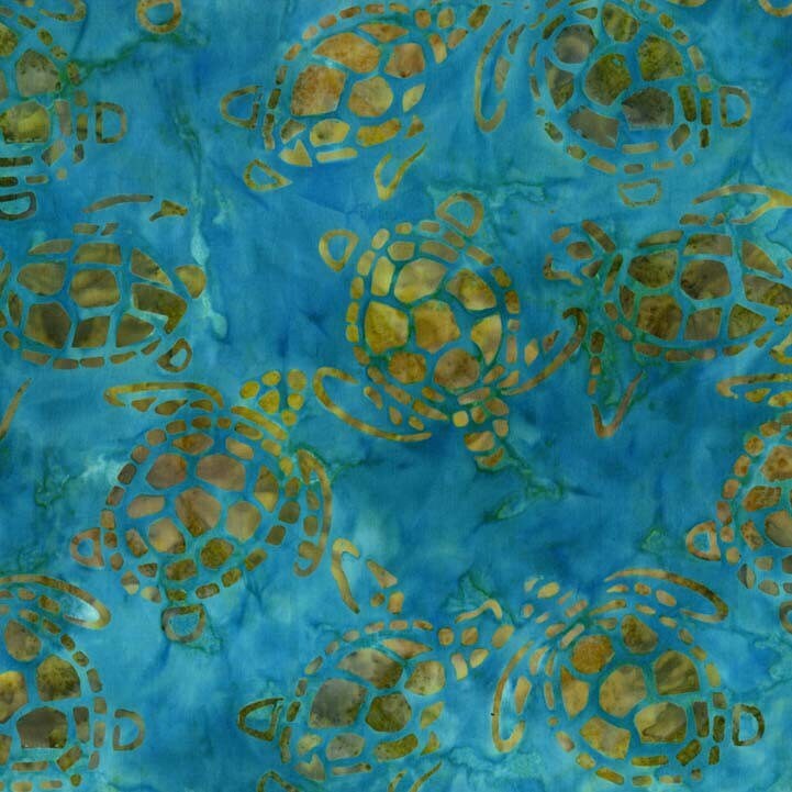 Michael Miller Aqua Sea Turtles Marine Batik Fabric - Etsy