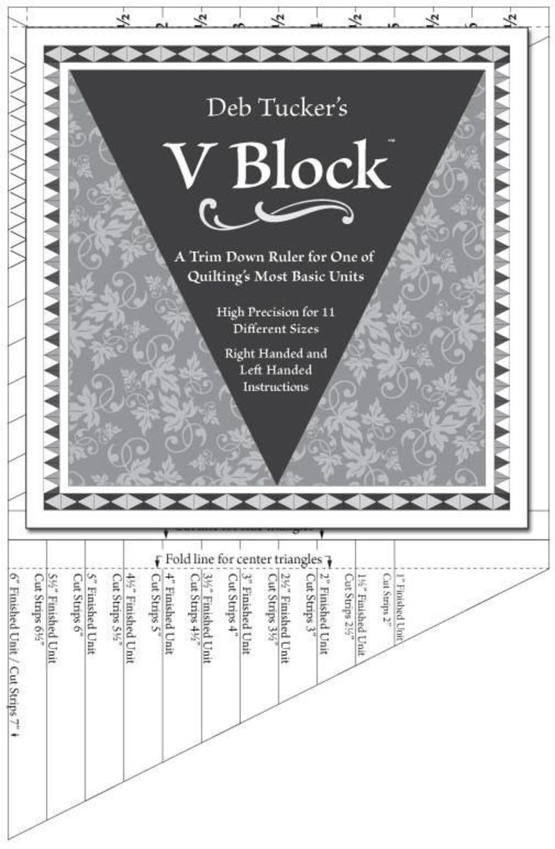 V BLOCK TRIMMER Tool Ruler - Deb Tucker - Studio 180 Design - DT11 - 7 ...