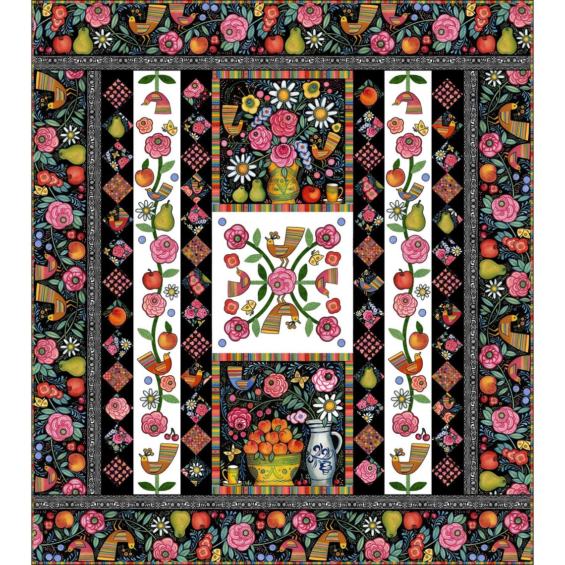 PLENTY BRODERIE Quilt Pattern in the Beginning Fabrics Art | Etsy