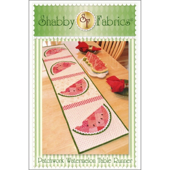 WATERMELON Patchwork Table Runner Pattern by Jennifer Bosworth | Etsy