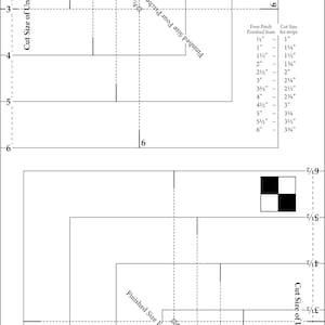 FOUR PATCH SQUARE up Tool Ruler - Deb Tucker - Studio 180 Design - DT17 - 7"x13" - 1/2"-6 ...