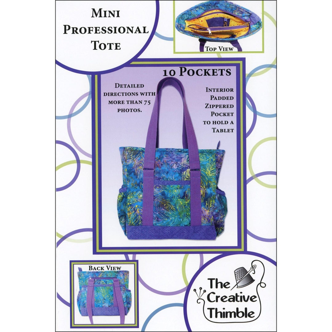 MINI PROFESSIONAL TOTE Sewing Pattern Laura Martell the Creative ...