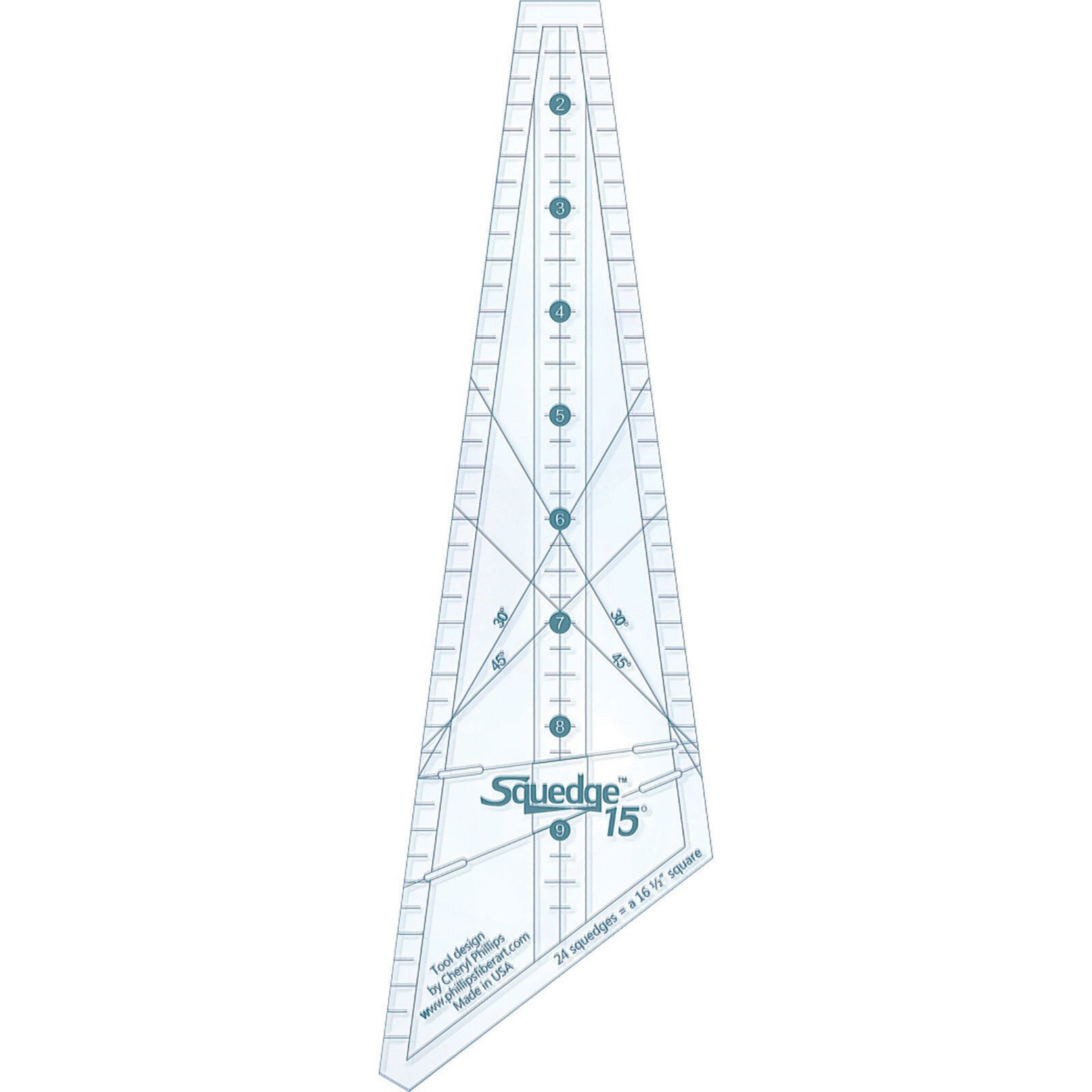 SQUEDGE 15 DEGREE Template Tool Phillips Fiber Art Cheryl - Etsy