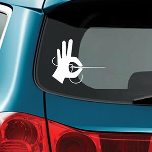 HAND SEWING Decal Vinyl Window Sticker - # 103 - Fiberflies Gifts - 6 ...