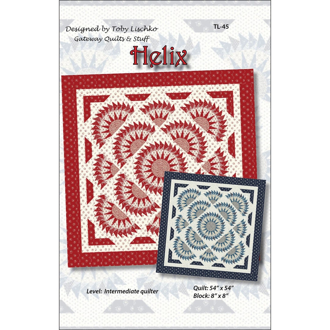 HELIX Quilt Pattern Gateway Quilts N Stuff Toby Lischko TL-45 Redwork ...