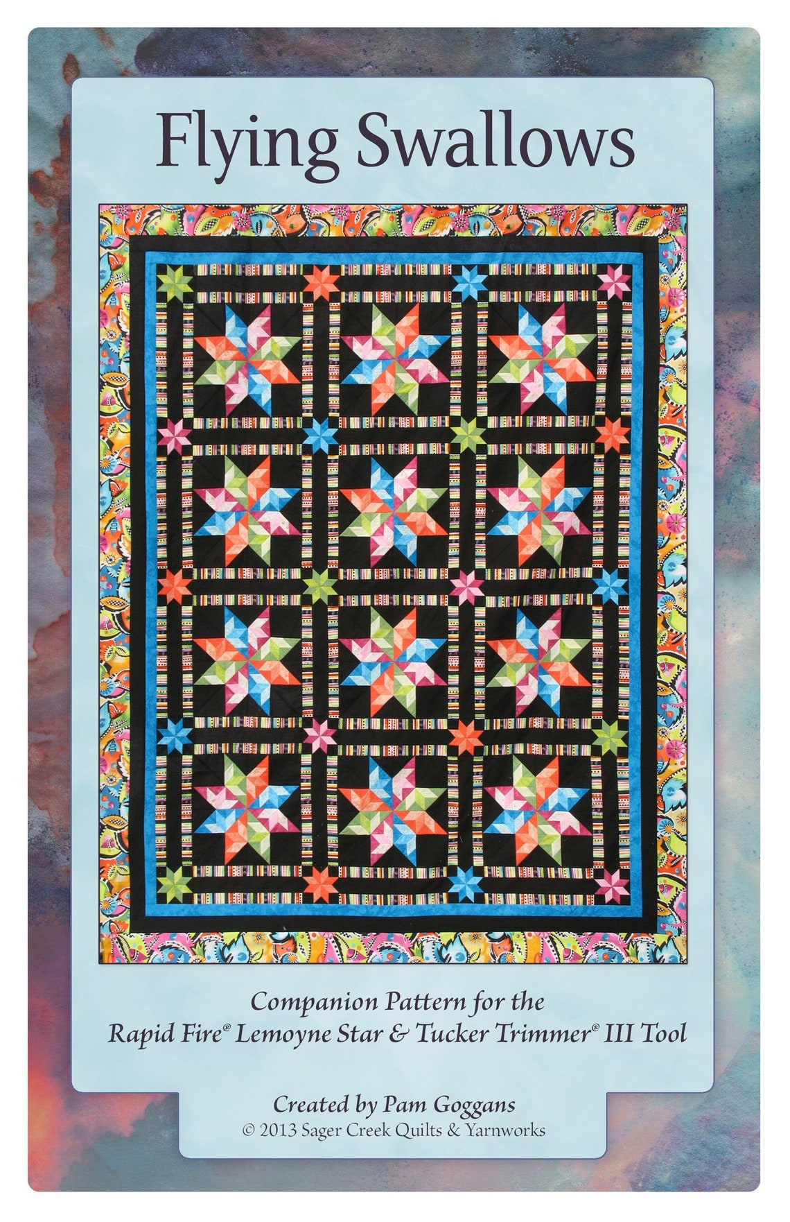 FLYING SWALLOWS Quilt Pattern - Pam Goggans - Studio 180 Design - Rapid Fire Lemoyne Star ...