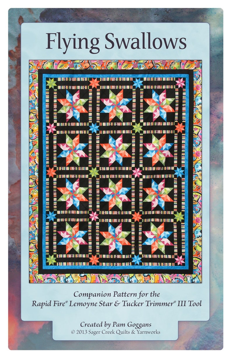 FLYING SWALLOWS Quilt Pattern - Pam Goggans - Studio 180 Design - Rapid Fire Lemoyne Star ...