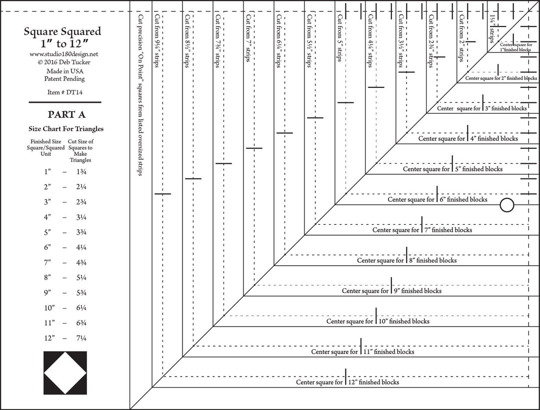 LARGE SQUARE SQUARED Tool Ruler - Deb Tucker - Studio 180 Design - DT14 ...