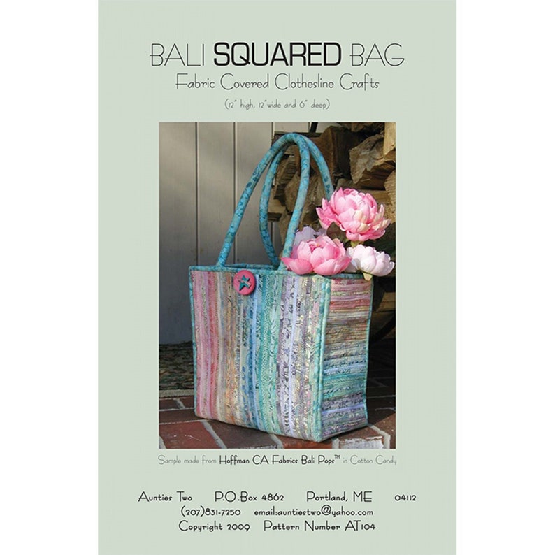 BALI SQUARED BAG Sewing Pattern Auntie's Two AT104 - Etsy