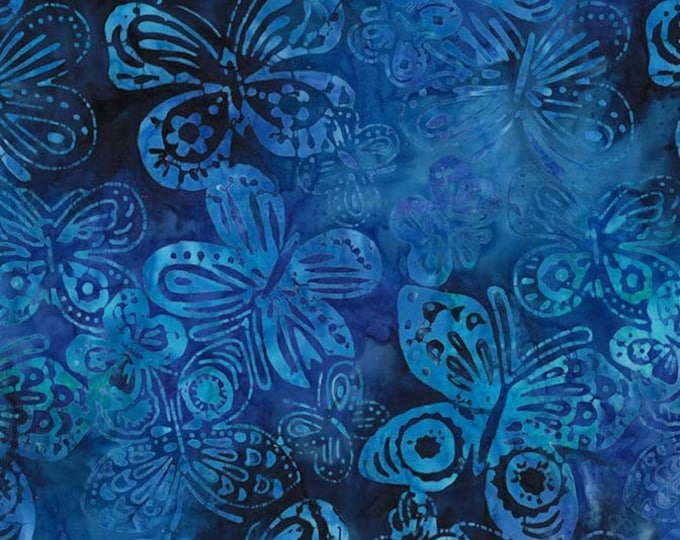 Michael Miller Indigo Butterfly Tropical Batik Fabric BT8507-INDI-D ...