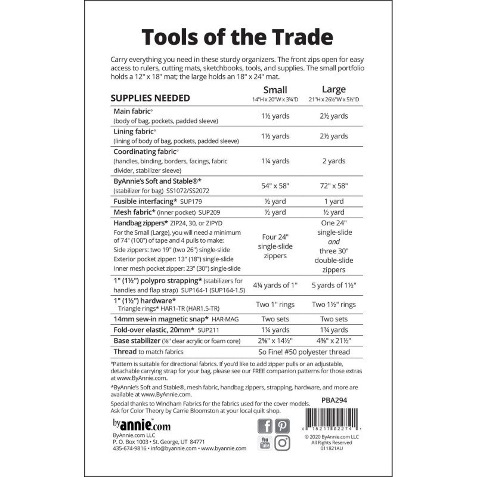 TOOLS of the TRADE Sewing Pattern Byannie.com Travel Case - Etsy