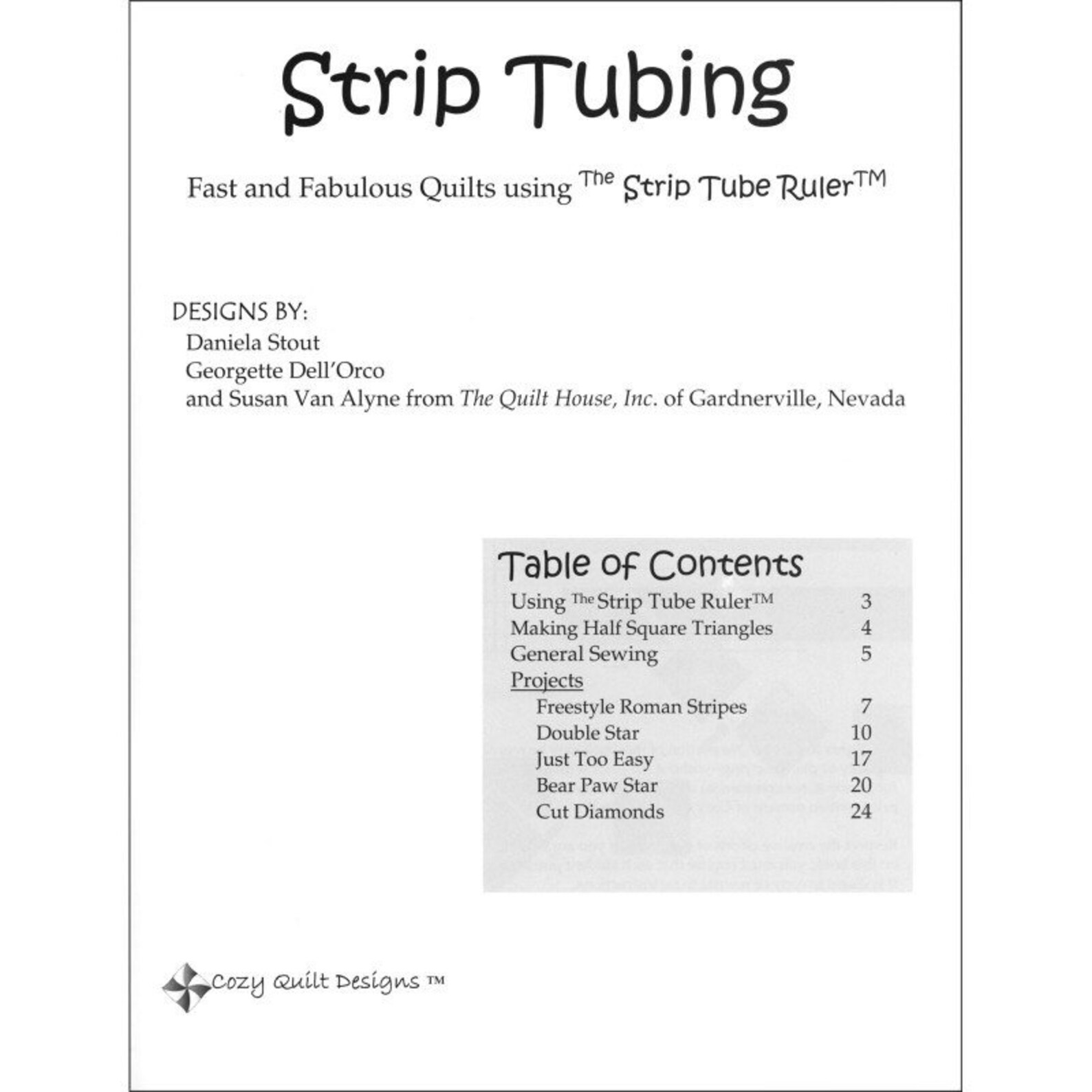 STRIP TUBING Pattern Booklet Daniela Stout Georgette | Etsy