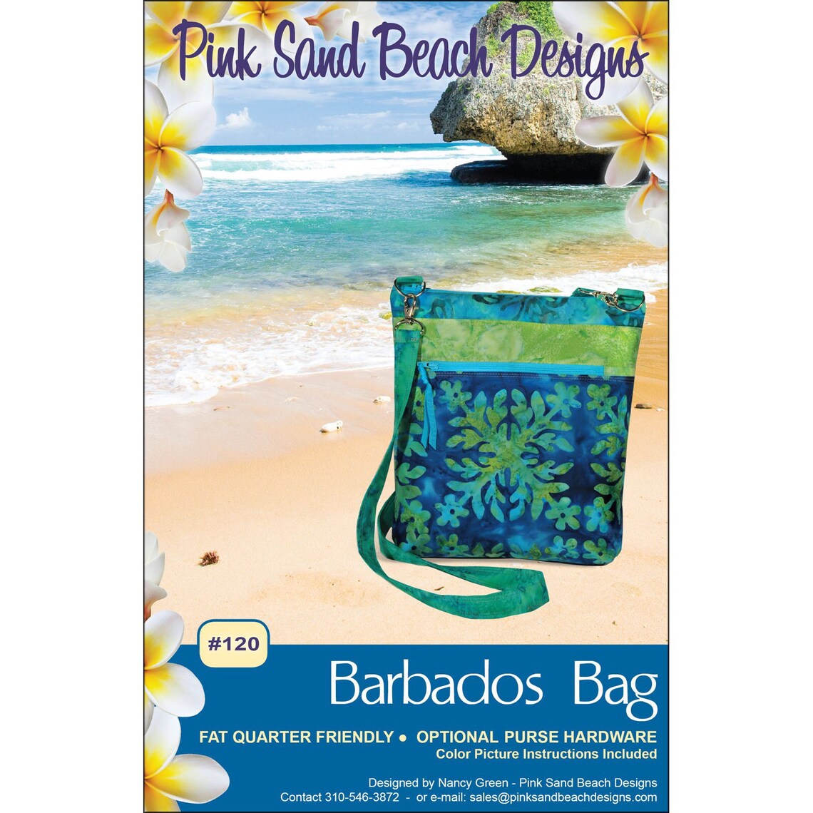 BARBADOS BAG Sewing Pattern - Pink Sand Beach Designs 120 Nancy Green ...