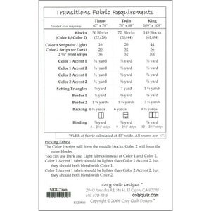 TRANSITIONS Quilt Pattern - Daniela Stout - Cozy Quilt Designs Strip ...