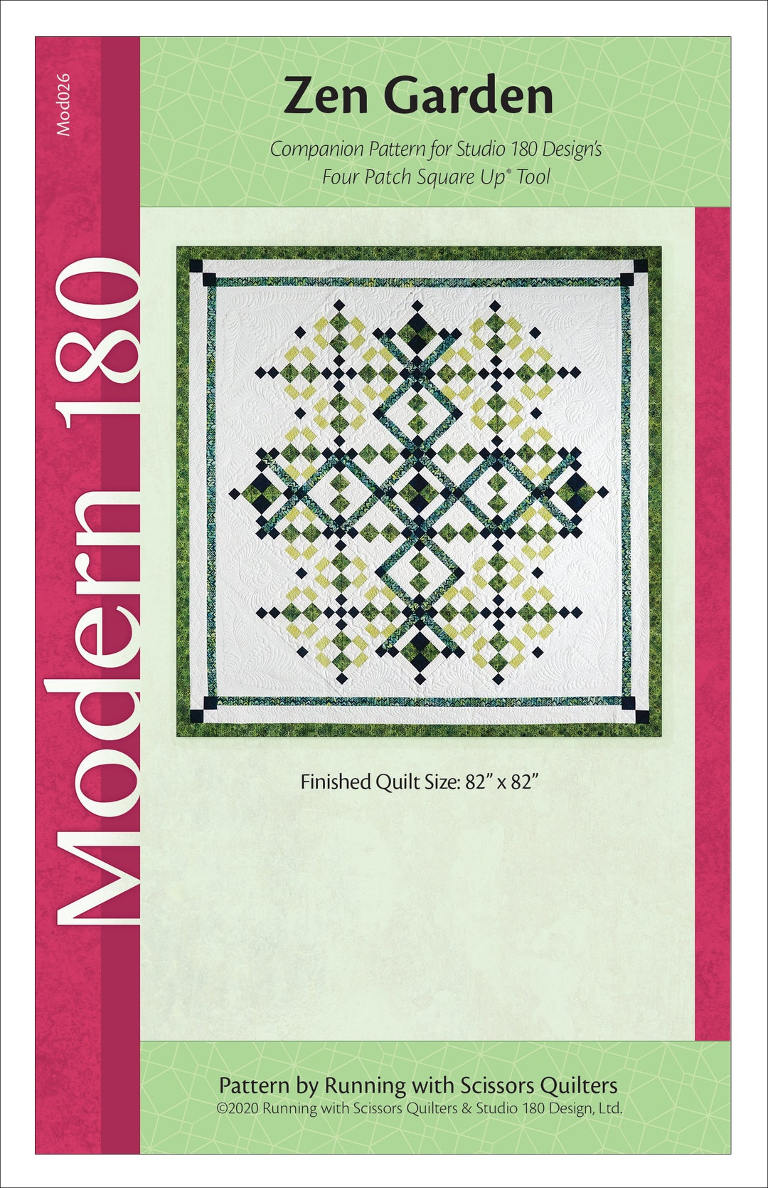 ZEN GARDEN Modern 180 Quilt Pattern Running With Scissors Studio 180 ...
