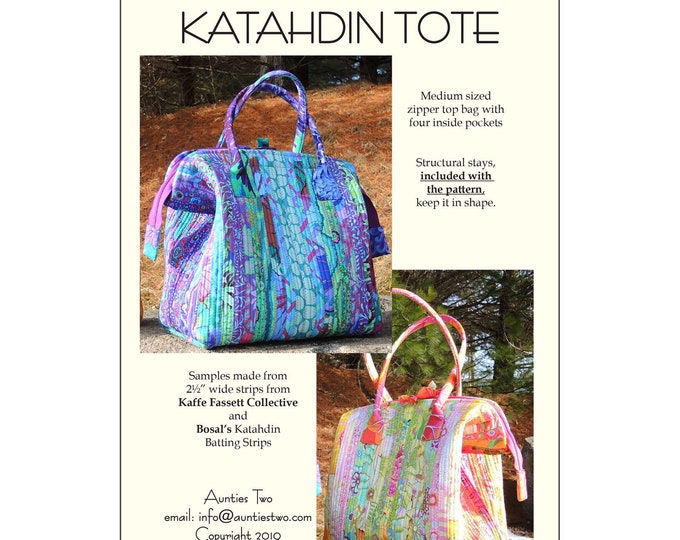 KATAHDIN TOTE Auntie's Two Patterns AT641 Two Stays - Etsy