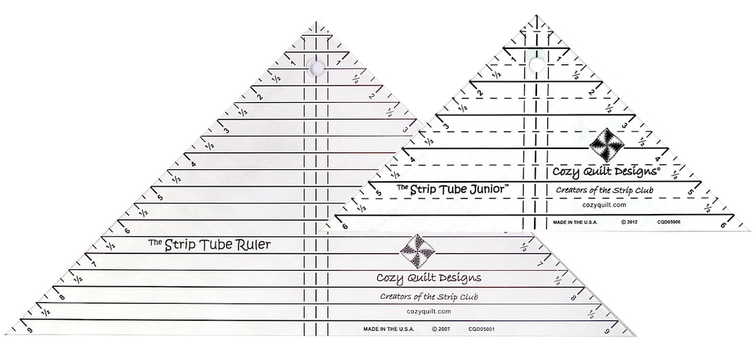 The Strip Tube Ruler SET - Cozy Quilt Designs CQD05001 & CQD05006 ...