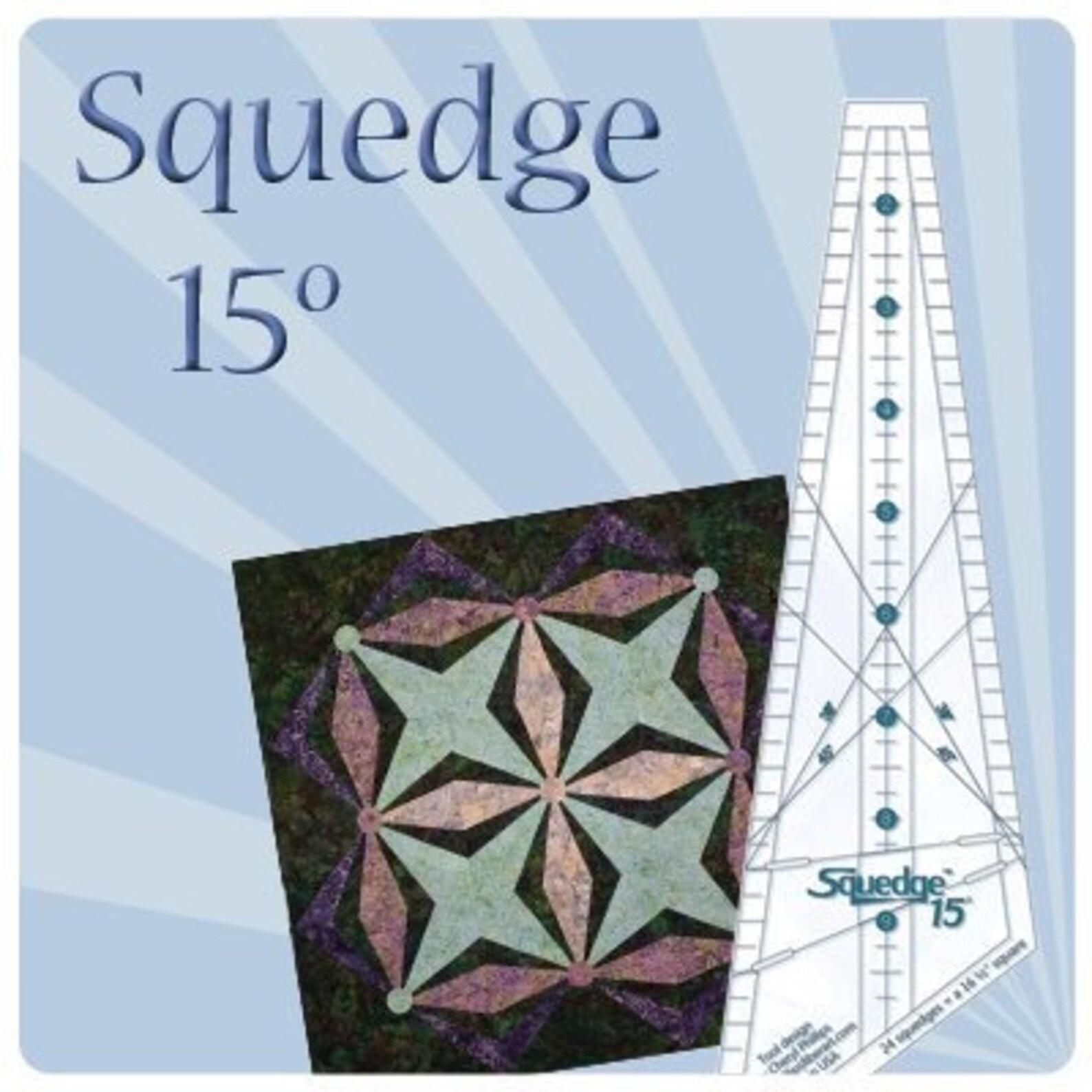 SQUEDGE 15 DEGREE Template Tool Phillips Fiber Art Cheryl - Etsy