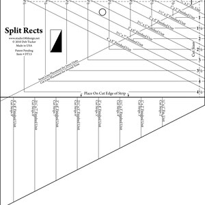 SPLIT RECTS Tool Ruler - Deb Tucker - Studio 180 Design - DT13 - Pieced Rectangles Accurate ...
