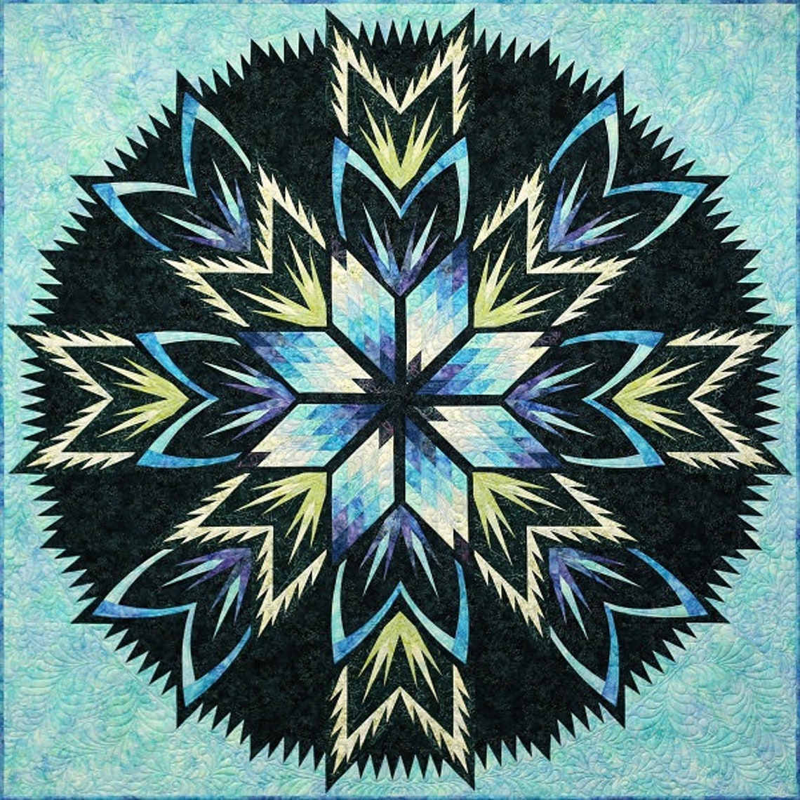 BLUE LAGOON Foundation Paper Piecing Quilt Pattern Judy - Etsy