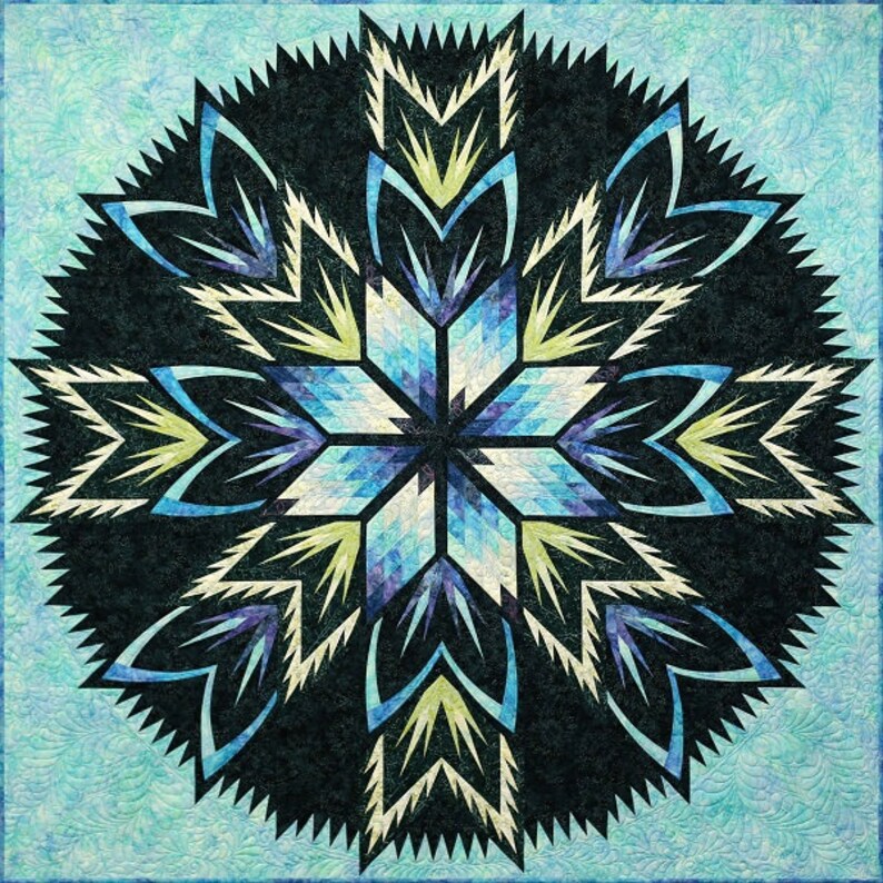 BLUE LAGOON Foundation Paper Piecing Quilt Pattern Judy - Etsy