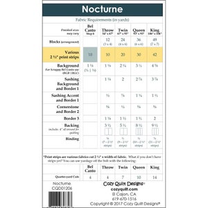 NOCTURNE (bel Canto Step 6) B.O.M. Quilt Pattern by Daniela Stout for ...