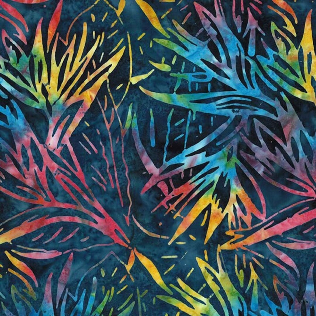 Michael Miller - Indigo Palm Bloom - Tropical Batik - BT8506-INDI-D ...