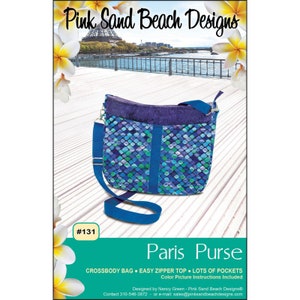 PARIS PURSE Sewing Pattern - Pink Sand Beach Designs 131 Nancy Green ...