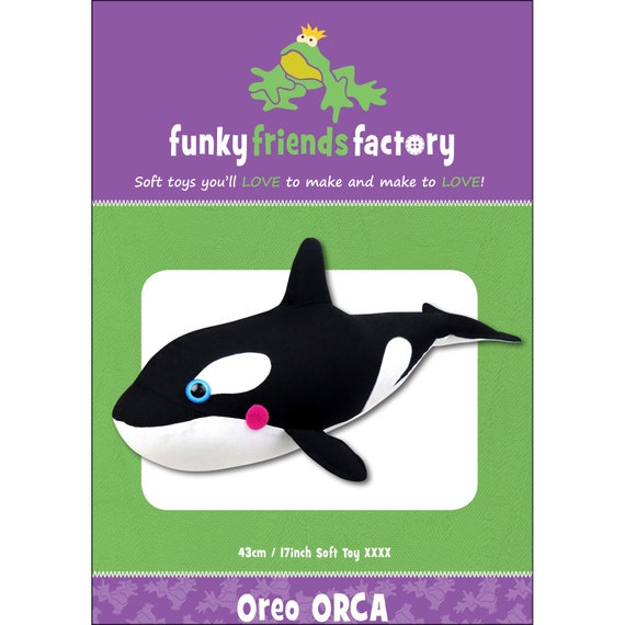 OREO ORCA Stuffed Animal Toy Sewing Pattern Pauline - Etsy