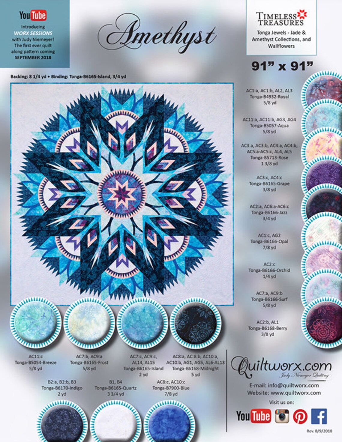 AMETHYST Foundation Paper Piecing Quilt Pattern Judy | Etsy