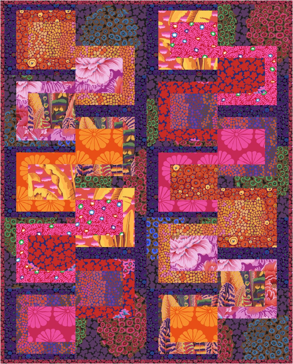 MODBOX Quilt Pattern Colourwerx Colorful Contemporary | Etsy