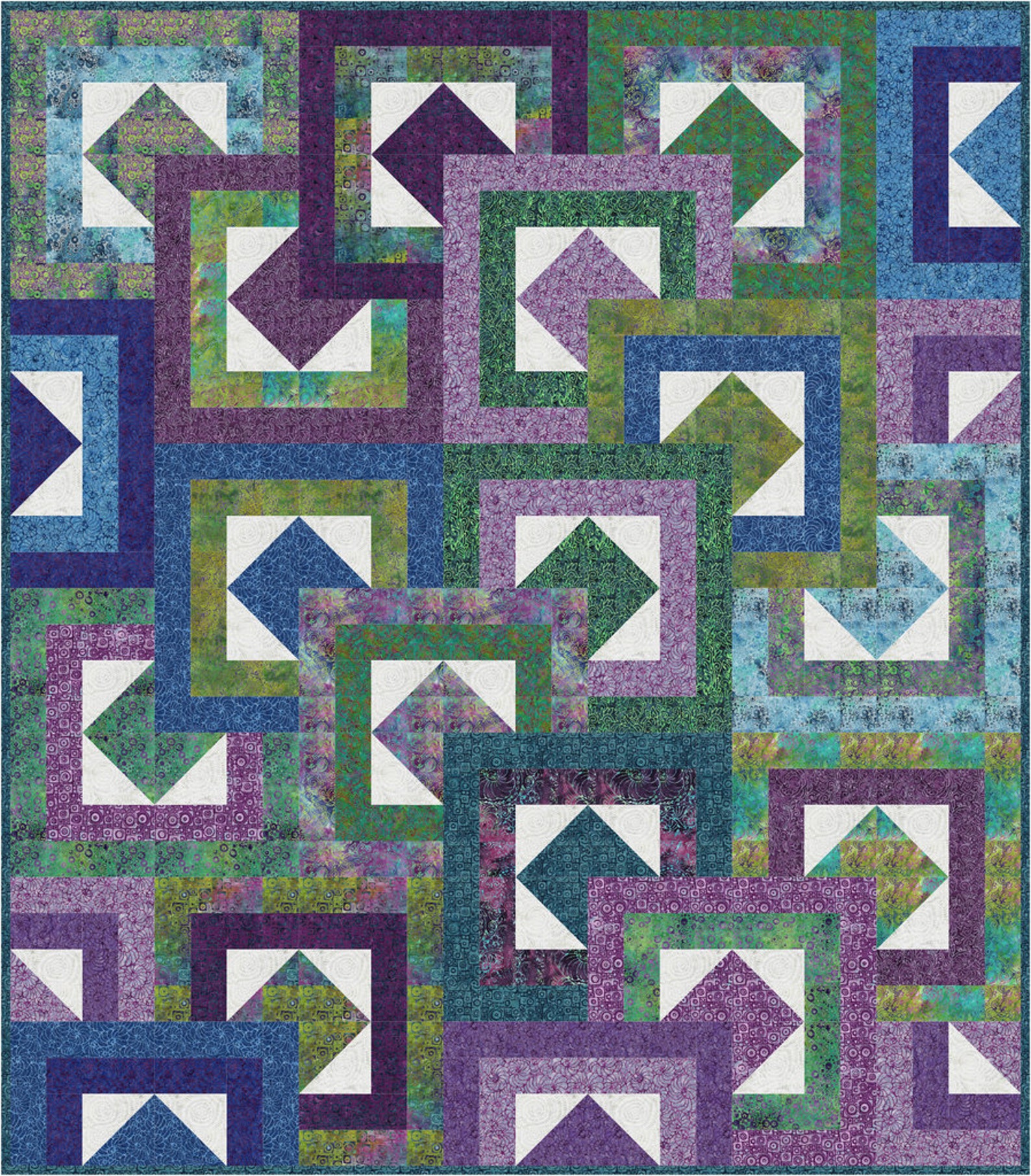 ALL STACKED UP Quilt Pattern - Colourwerx - Colorful Contemporary ...