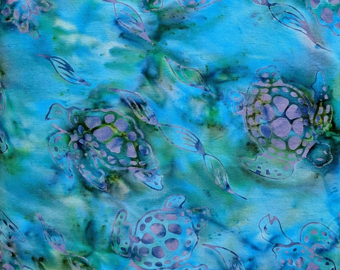 Batik Textiles 5415 Turquoise Teal Sea Turtles Bahari - Etsy