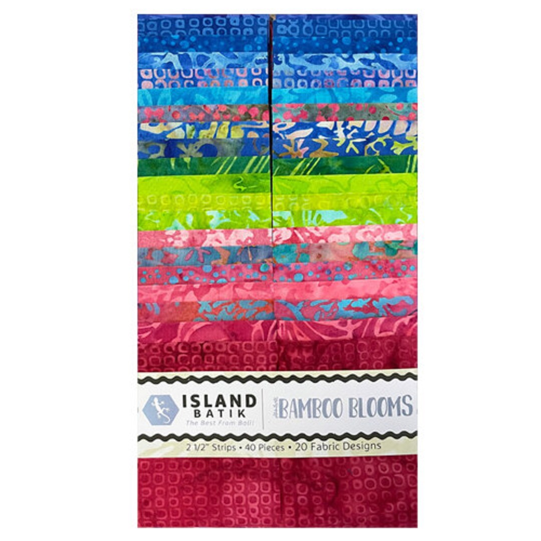 Island Batik IB 2.5 Strip Pack SP Bamboo Blooms Laser Precut Fabric ...