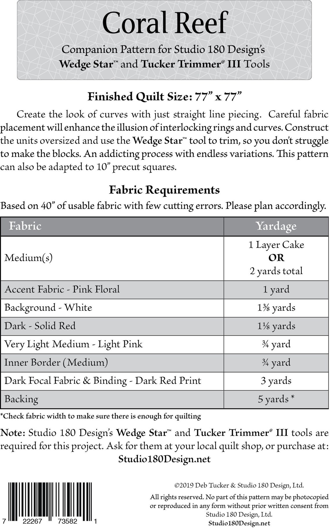 CORAL REEF Quilt Pattern Deb Tucker Studio 180 Design - Etsy