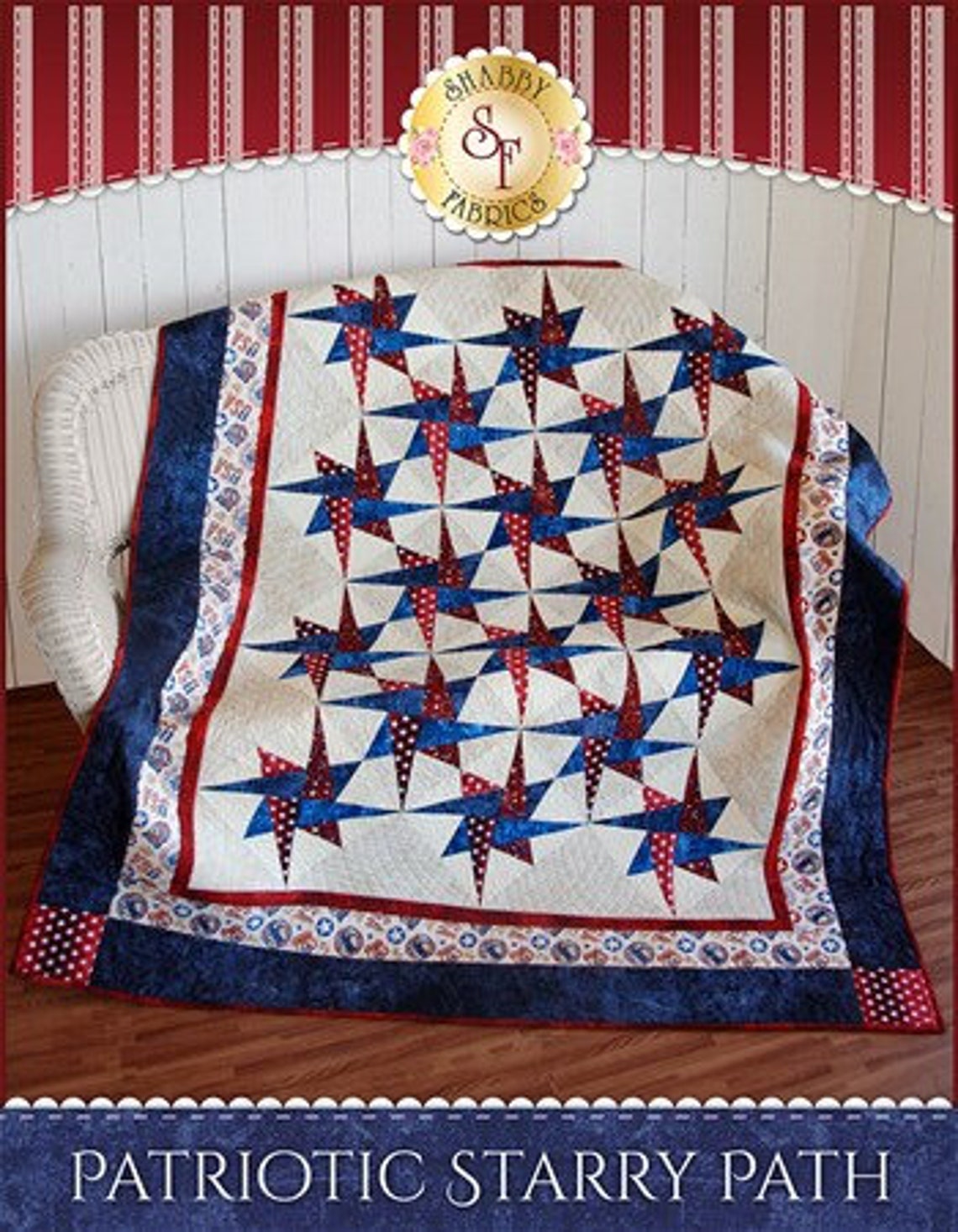 PATRIOTIC STARRY PATH Quilt Pattern by Shabby Fabrics - Etsy